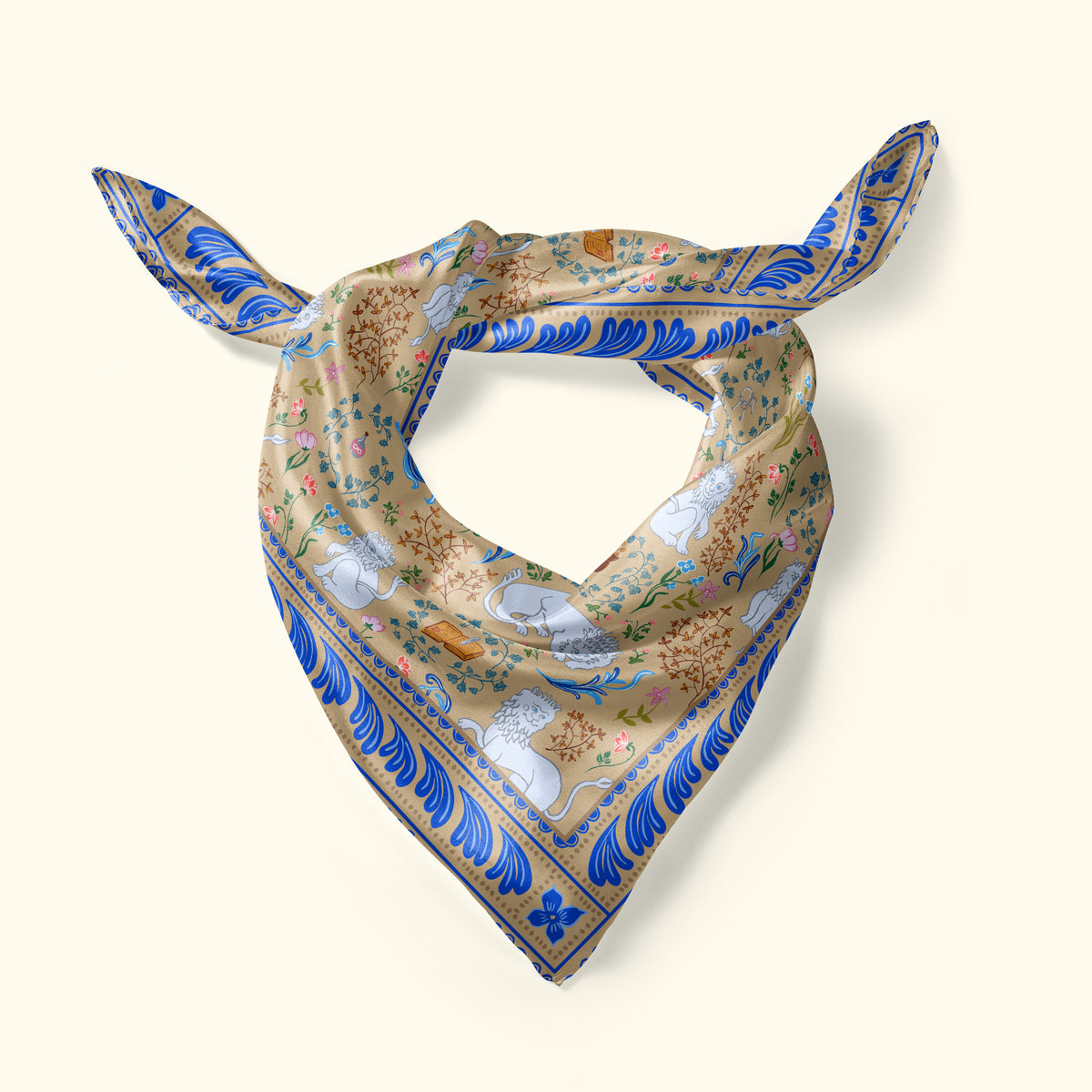Medieval Scarf - History Lover Gift - Medieval Lions Hand Illustrations ...